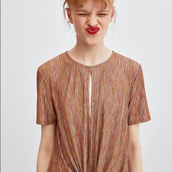Zara | Shorts | Nwt Zara Striped Multicolor Playsuit Short S | Poshmark